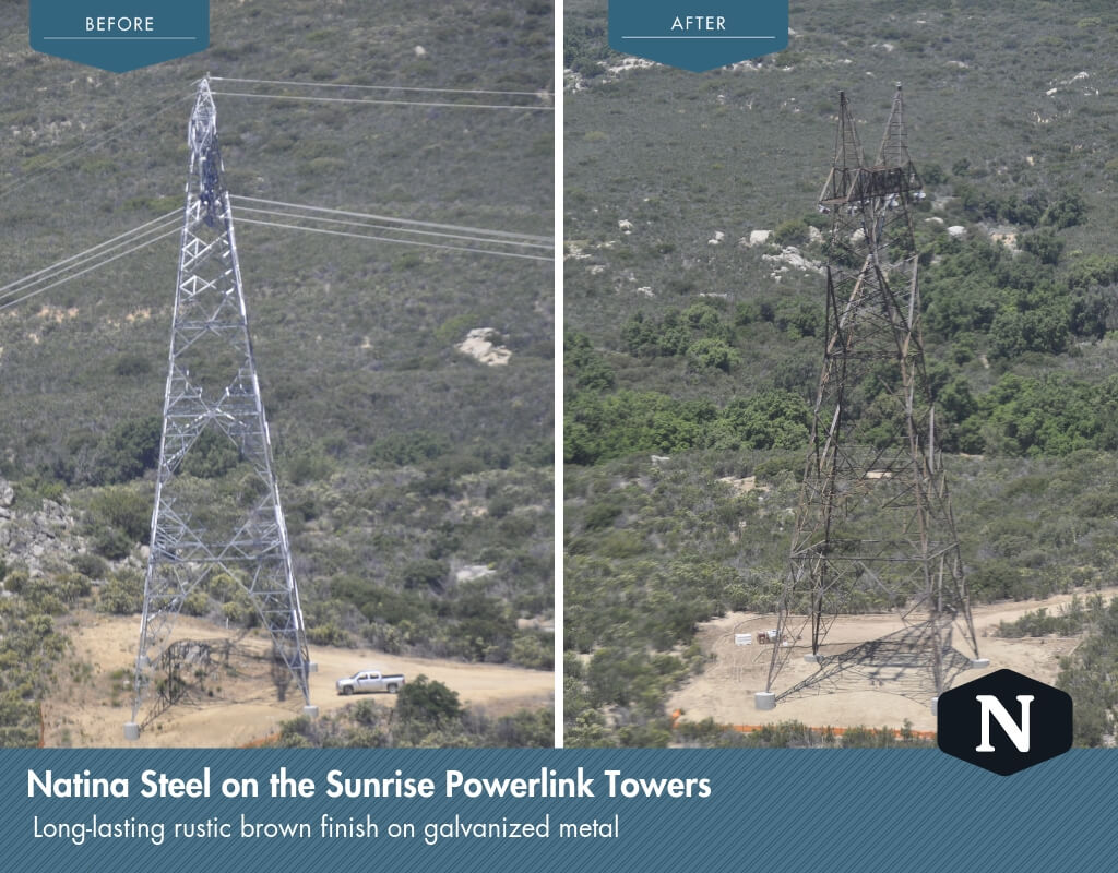 How Natina naturally colored the Sunrise Powerlink Transmission Towers ...