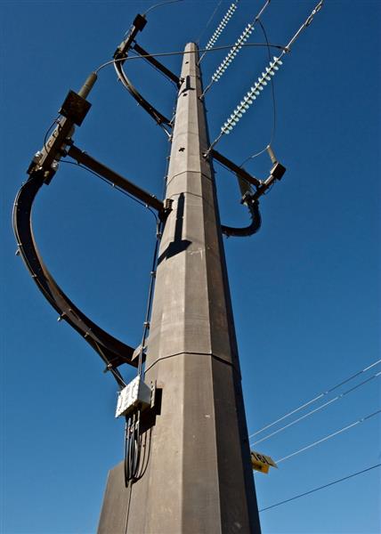 Natina-Enhanced Transmission Poles Along Southwest Calgary Ring Road