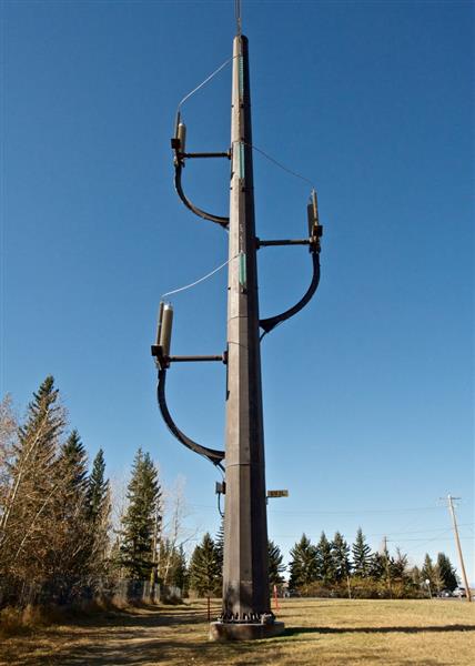 Natina-Enhanced Transmission Poles Along Southwest Calgary Ring Road